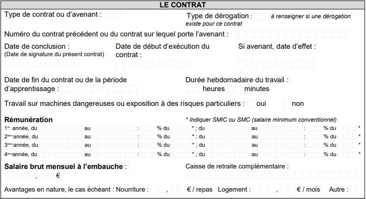 Contrat d’apprentissage : un nouveau formulaire Cerfa est en vigueur ...