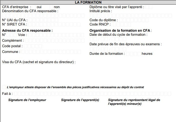 Contrat D apprentissage Un Nouveau Formulaire Cerfa Est En Vigueur